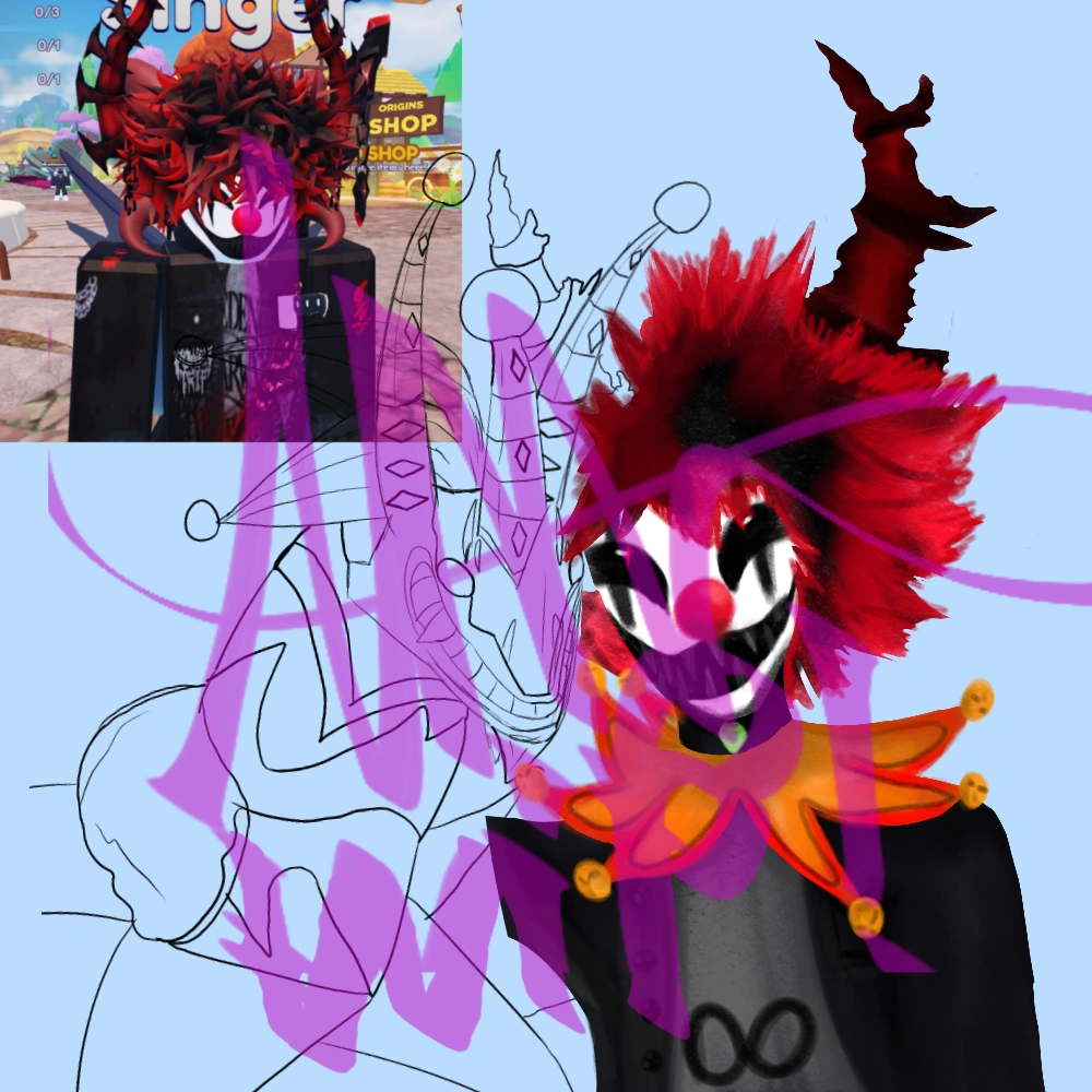 Art wip of jester and my avatar | Fandom