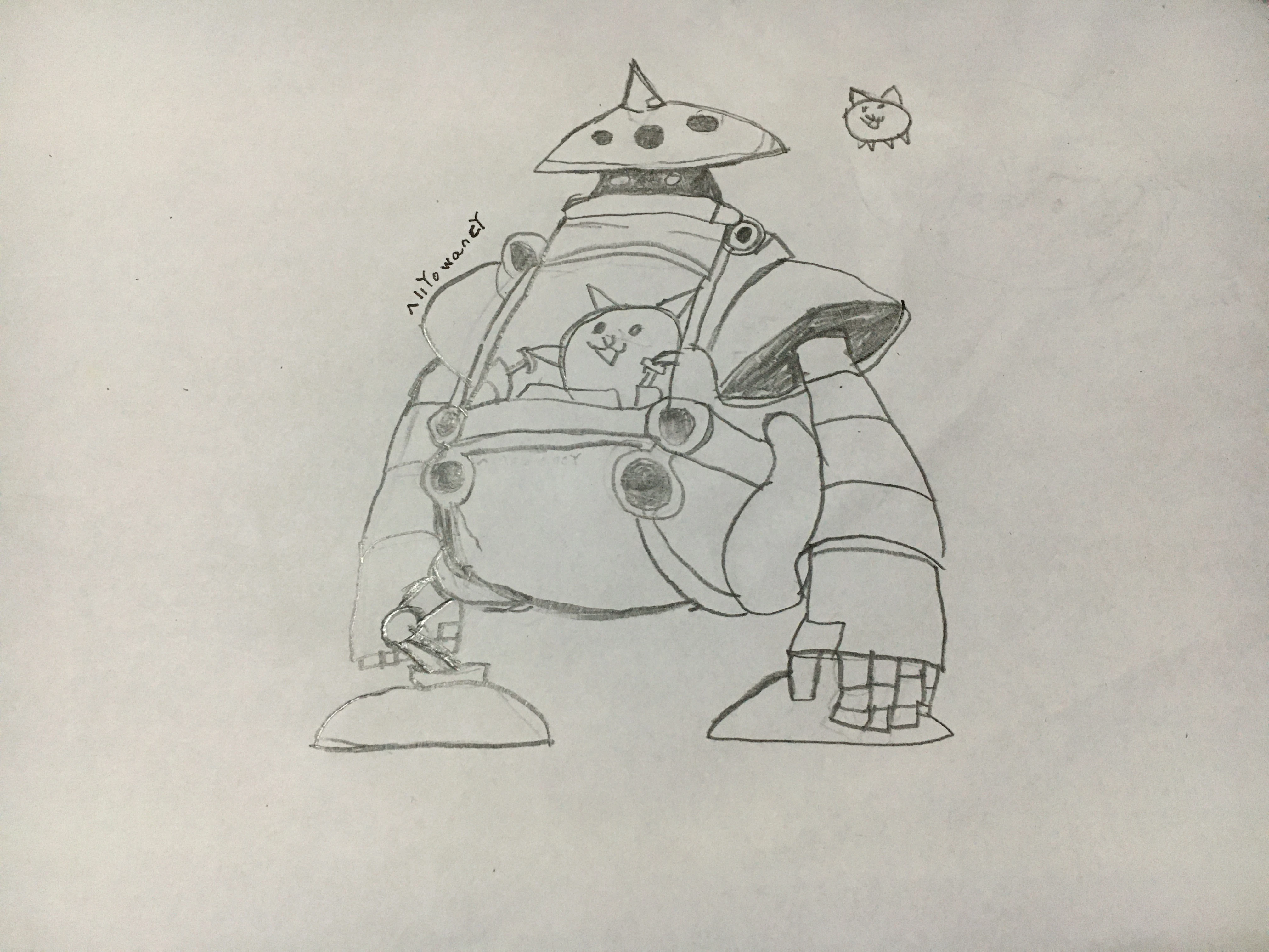 Here’s a li’l sketch of cat machine, my favorite | Fandom