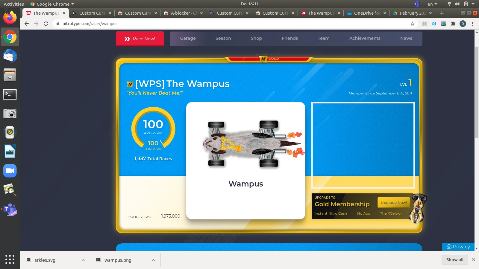 I got the 1,973,000th profile view of The Wampus! | Fandom