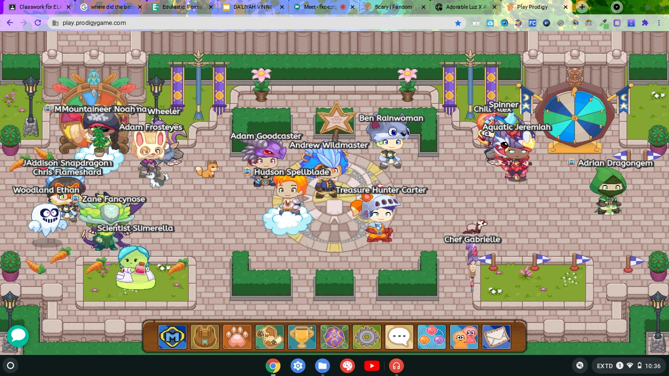 So I was playing prodigy online and then 10 seconds later I come back ...