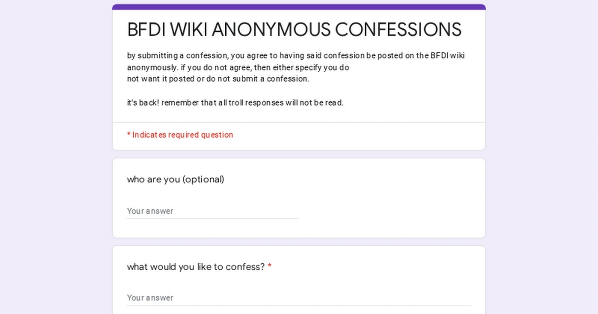 confessions | Fandom