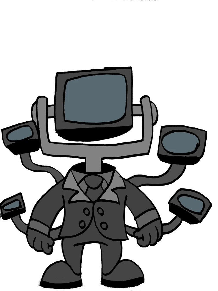 Our drawing of Large TV man | Fandom