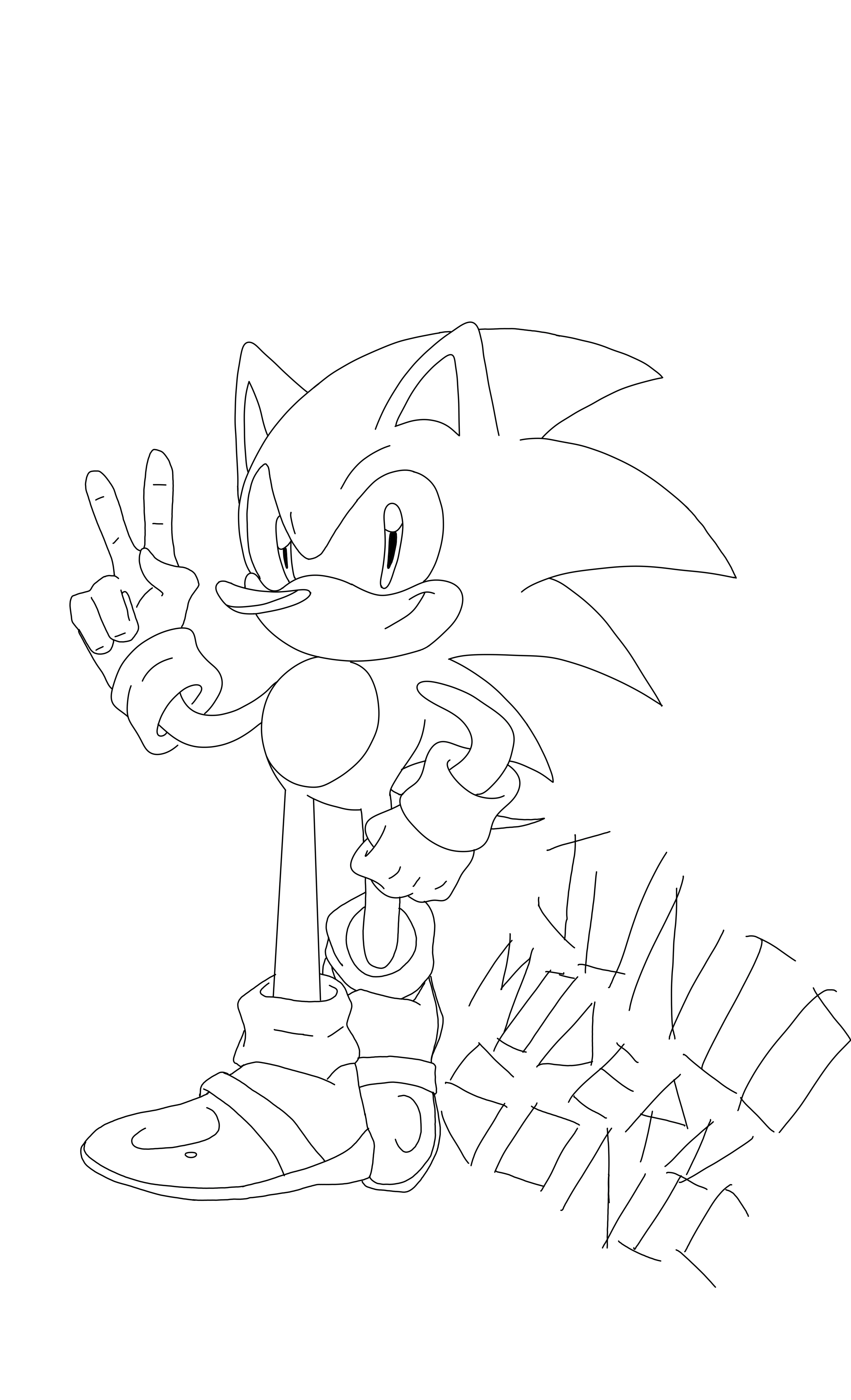 Made a concept drawing for a Junio Modern Sonic. | Fandom