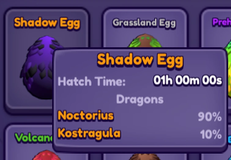 Updated Shadow Egg percentages | Fandom