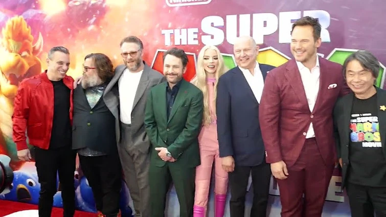 The Super Mario Bros. Movie Premiere Marquee Regal LA Live Los Angeles ...