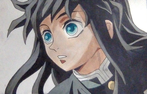 Finished Muichiro drawing | Fandom