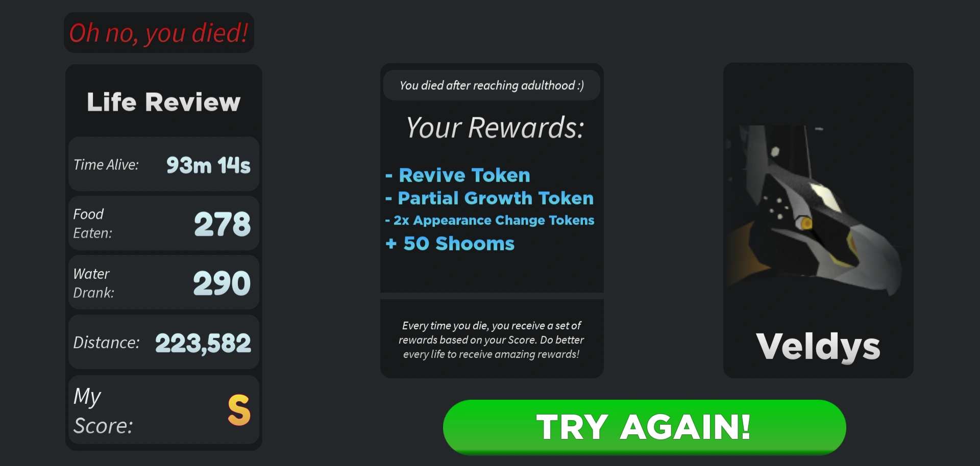 my first s and i wasnt even trying to get death rewards | Fandom