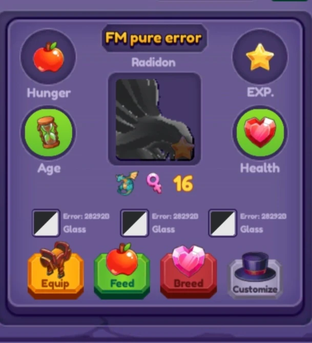 Pure error radidon Hb: 65m Ab:80m Auc end tmrw | Fandom