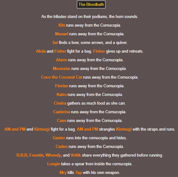 Hunger Games Round 2 | Fandom