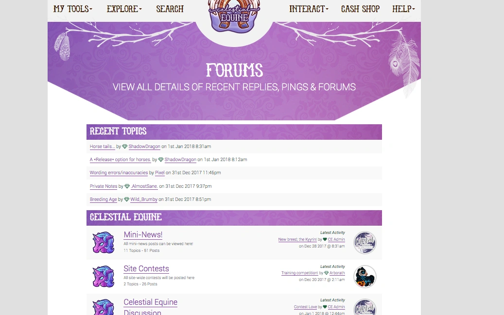 User Interaction | Celestial Equine Wiki | Fandom