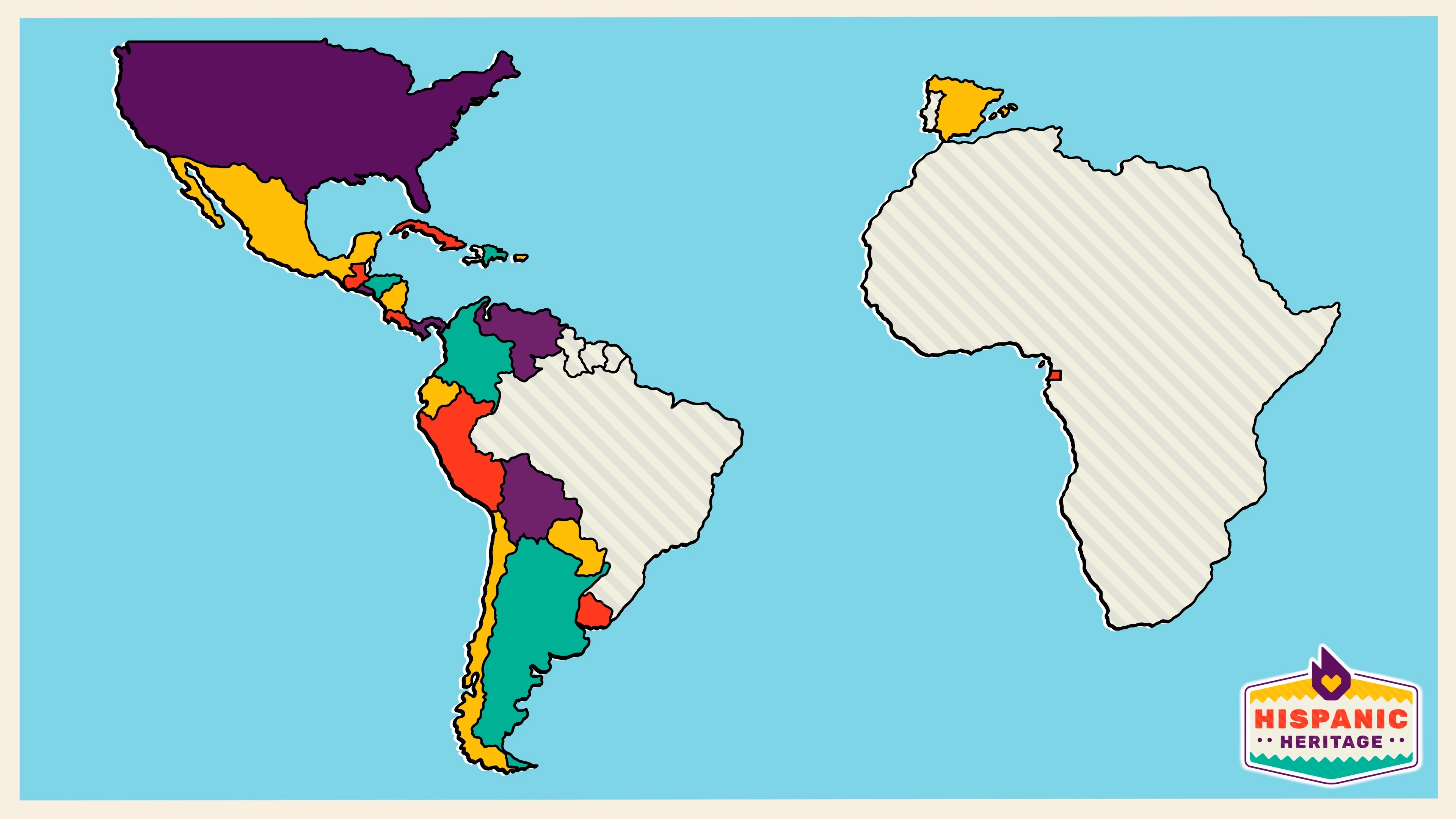 Hispanic Countries Map