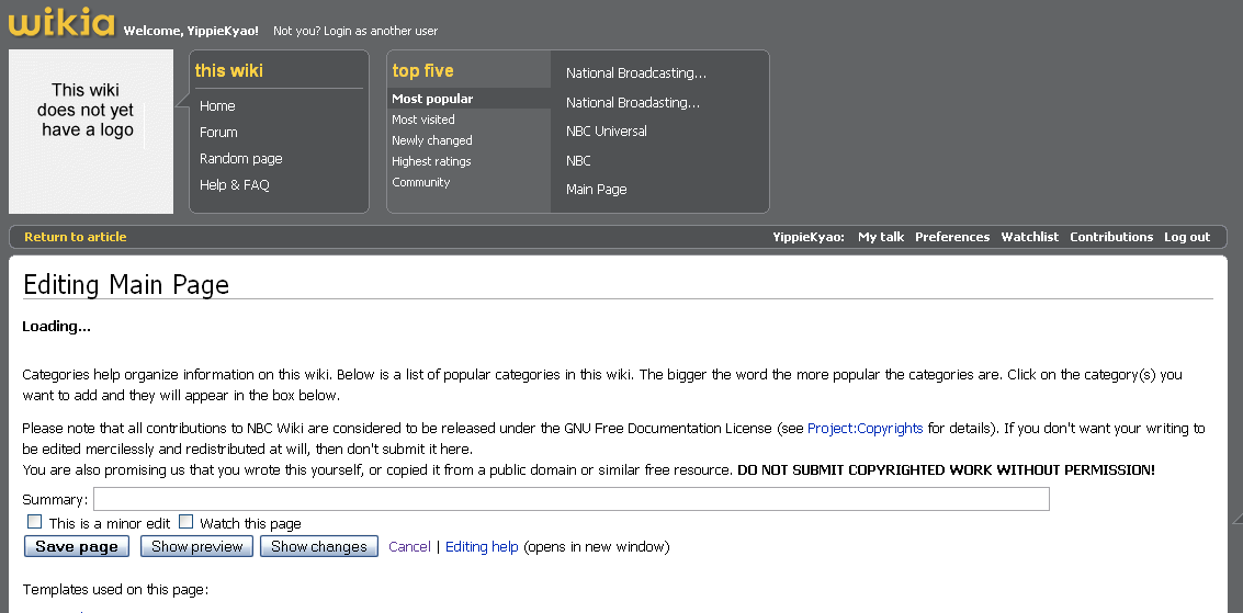 Forum:"Loading" problem | Community Central | Fandom