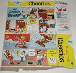 3 Old Rocky Bullwinkle Cheerios Cereal Side Box Panels