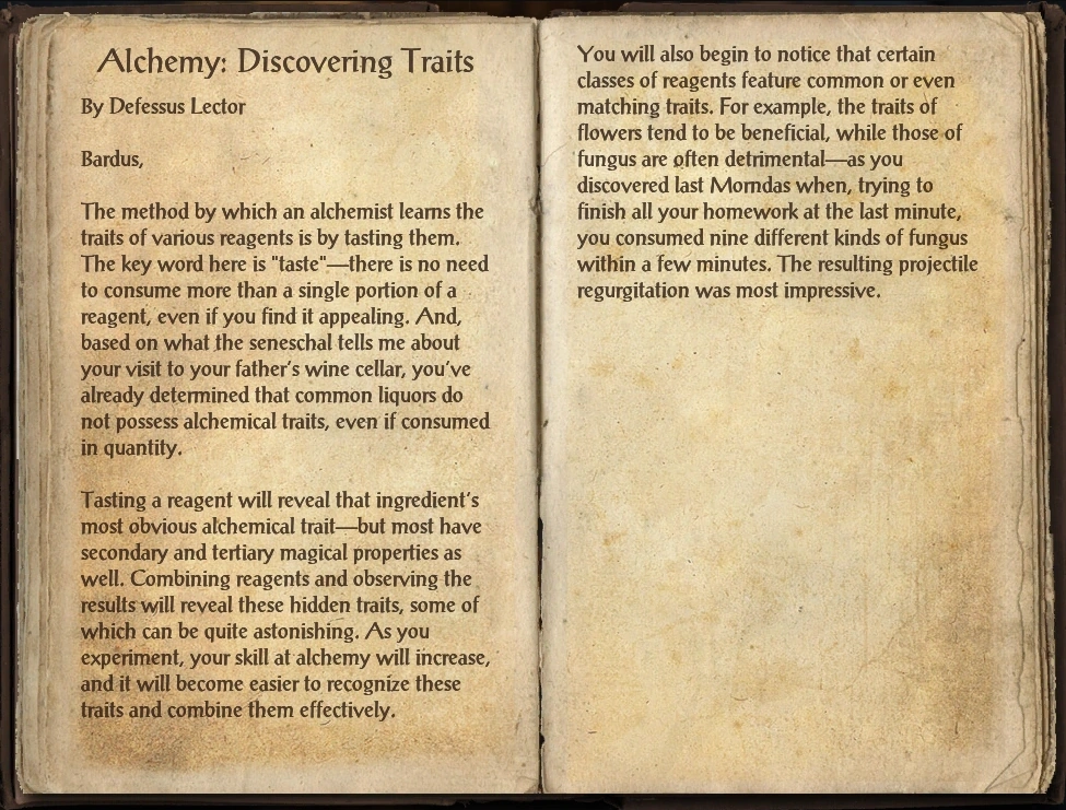 Alchemy: Discovering Traits | Cesarska Biblioteka | Fandom