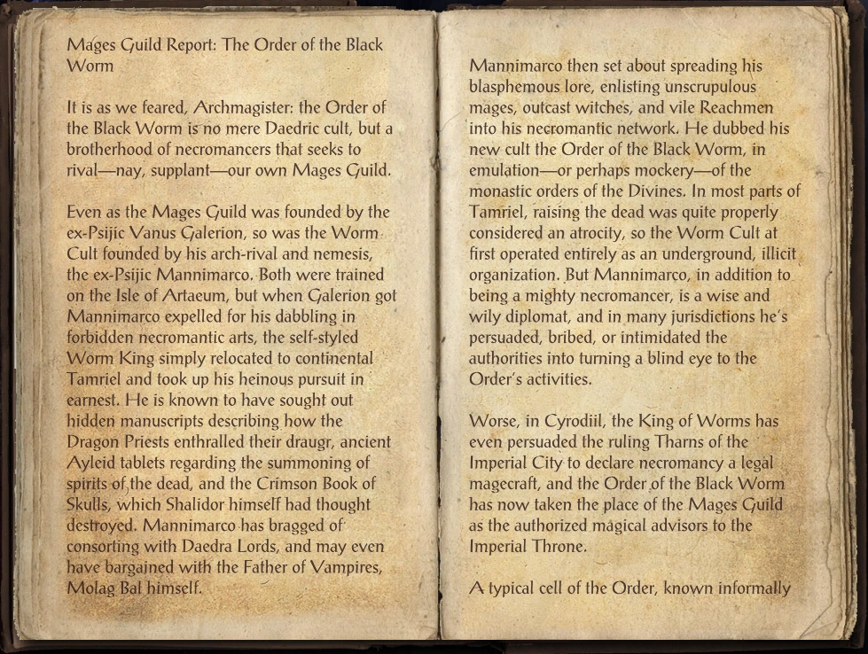 The Order of the Black Worm | Cesarska Biblioteka | Fandom