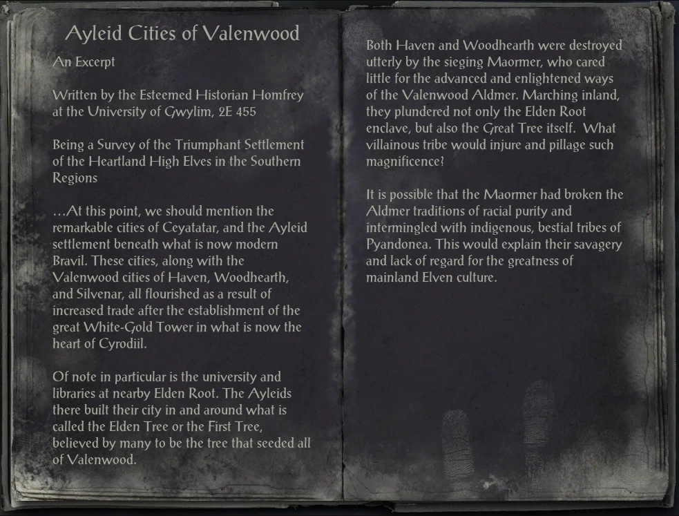 Ayleid Cities of Valenwood | Cesarska Biblioteka | Fandom