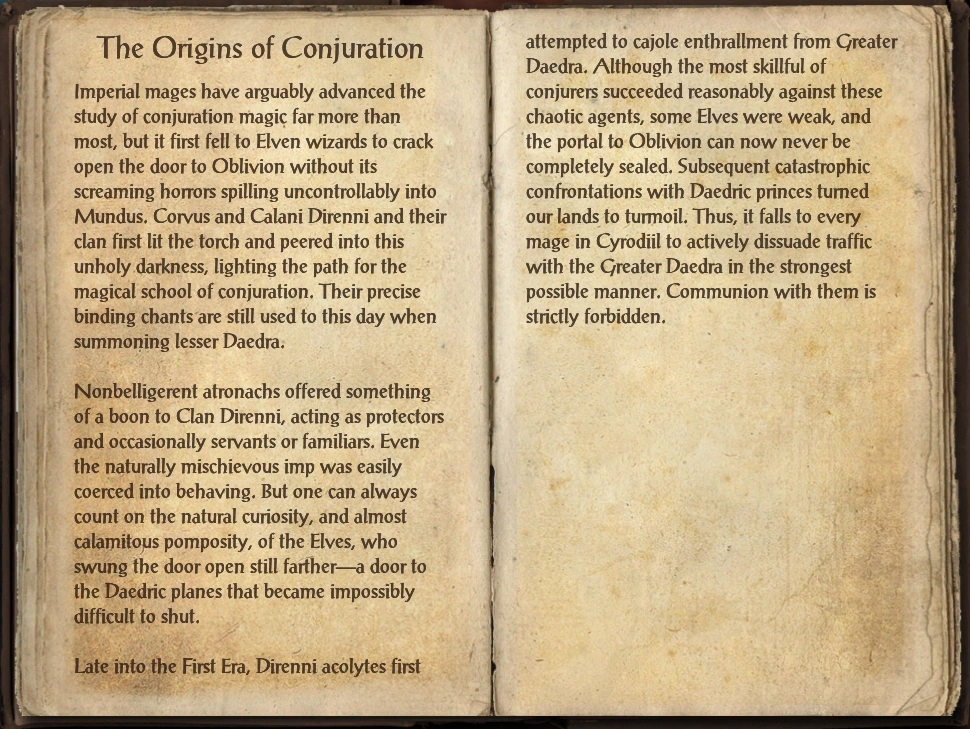 The Origins of Conjuration | Cesarska Biblioteka | Fandom