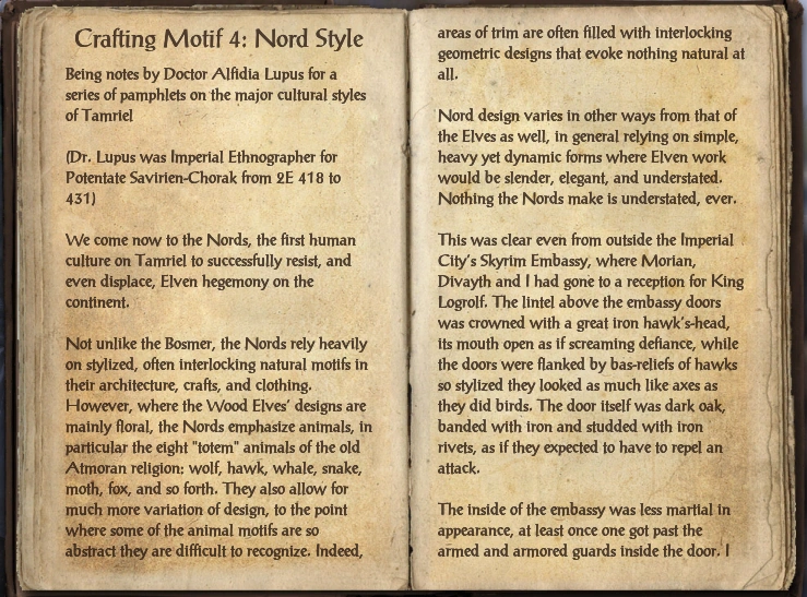 Crafting Motif 4: Nord Style | Cesarska Biblioteka | Fandom