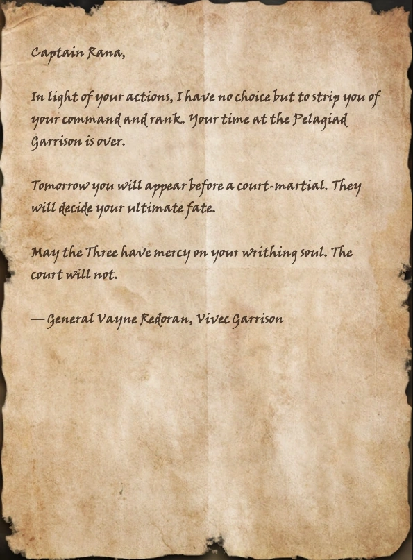 Letter to Rana | Cesarska Biblioteka | Fandom