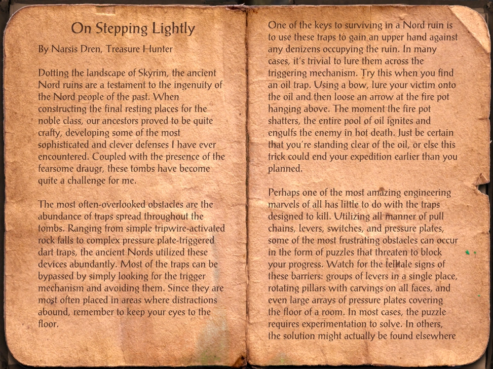 On Stepping Lightly | Cesarska Biblioteka | Fandom