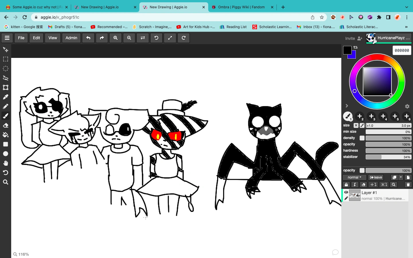 I tried to draw piggy infected characters on Aggie.io | Fandom