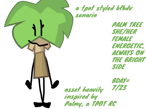 just made a character who's asset is HEAVILY inspired by Palmy, the ...
