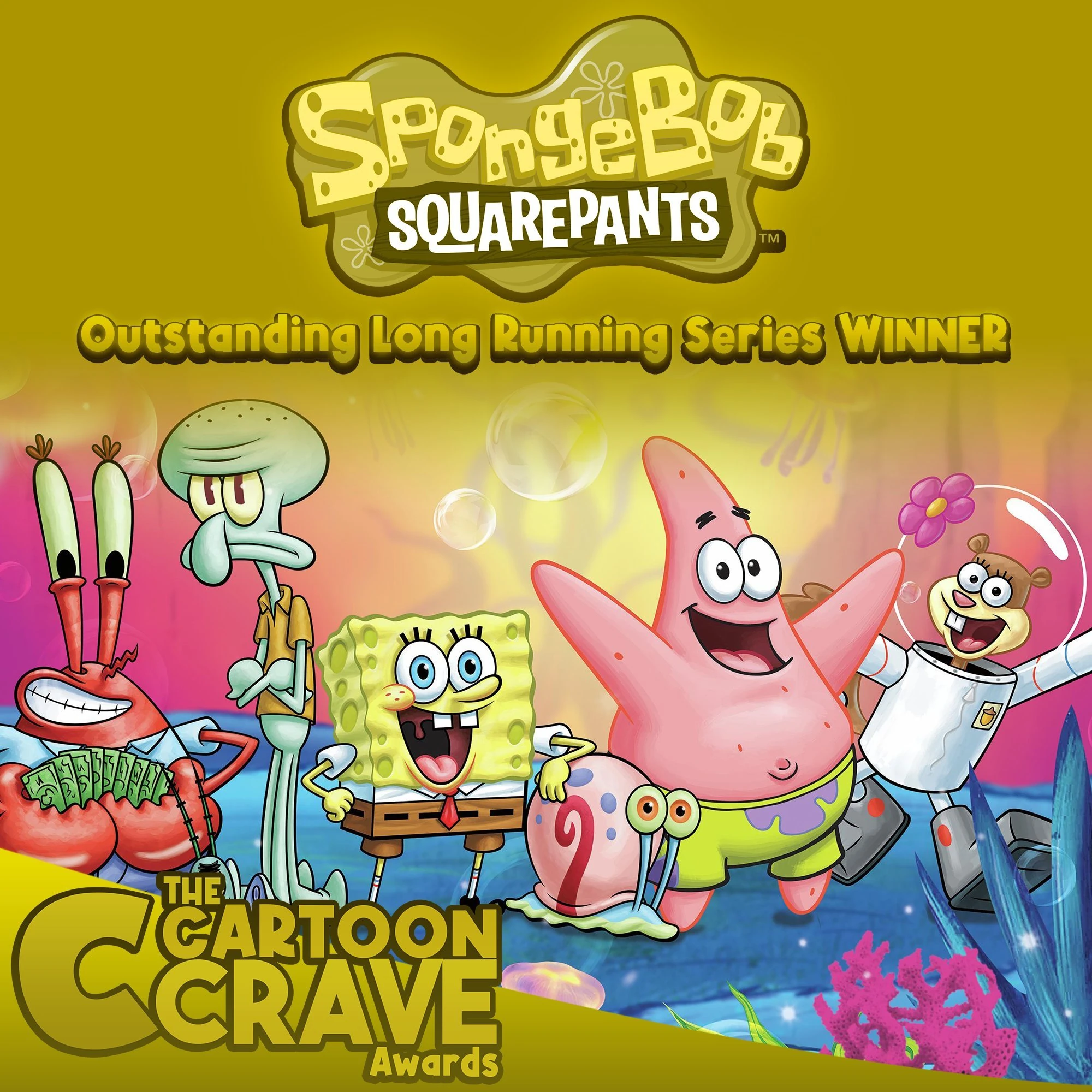 Congrats to SpongeBob for winning the Cartoon Crave Awards! | Fandom