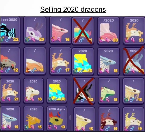 Selling 2020 dragons | Fandom