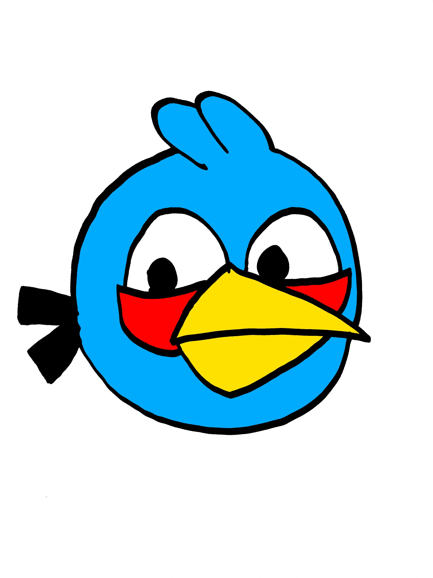 My drawing of a blue Angry Bird | Fandom