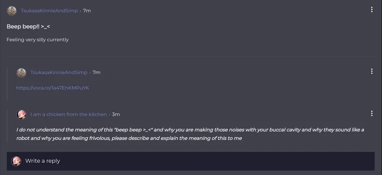 I do not understand the meaning of this "beep beep >_