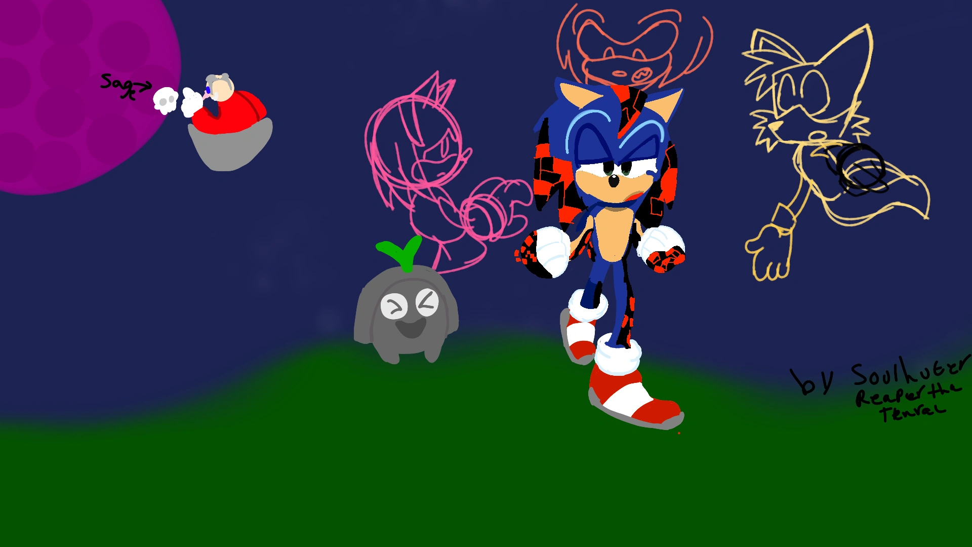 finished the sonic artwork I made | Fandom