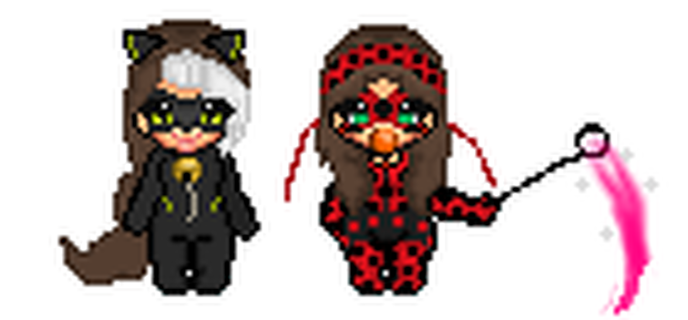Me and my frend as ladybug and kitty noir