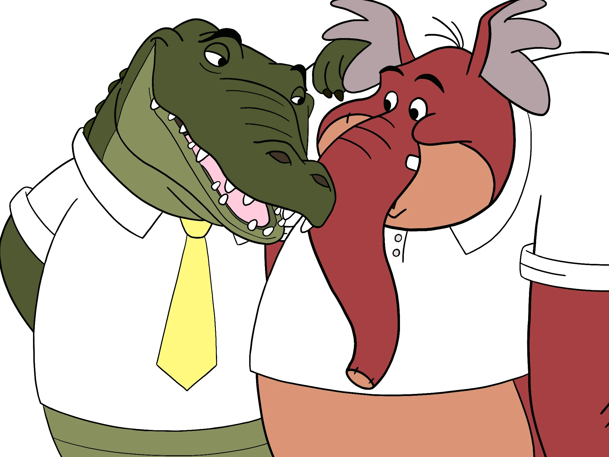 Pooh and Heff happily has a new best buddy name Stan the Alligator ...