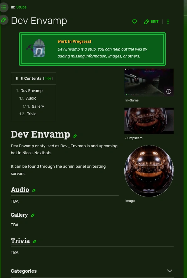 Can please anyone fix this on Dev_envamp page? | Fandom