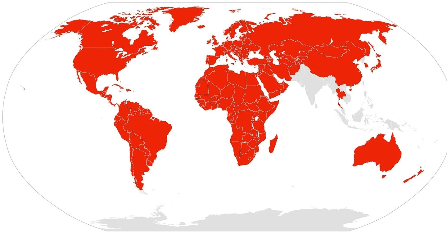 Map of countries that have aired Miraculous Ladybug. | Fandom