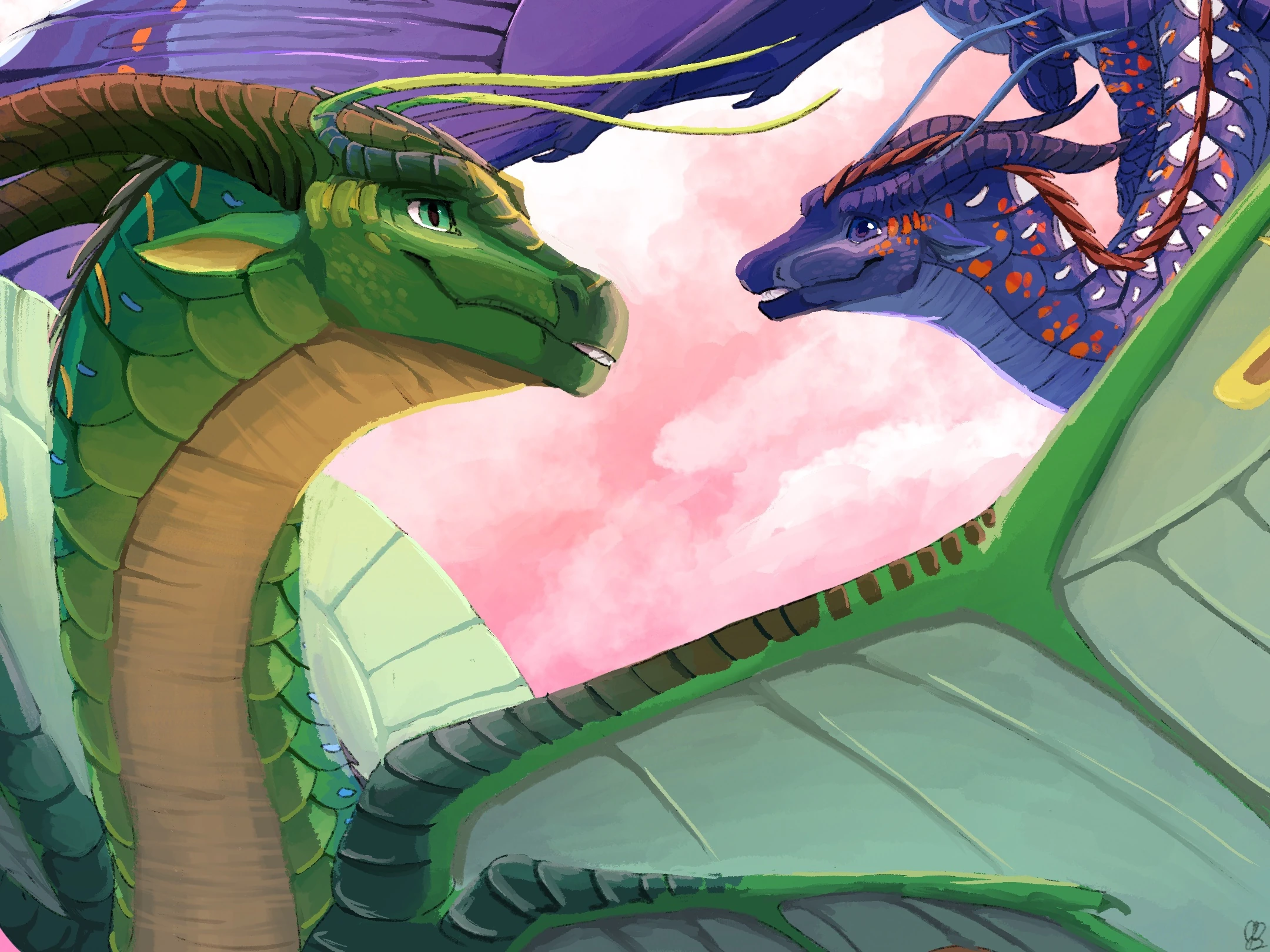 I drew Luna and Swordtail on Procreate which took 3 hours(pls comment ...