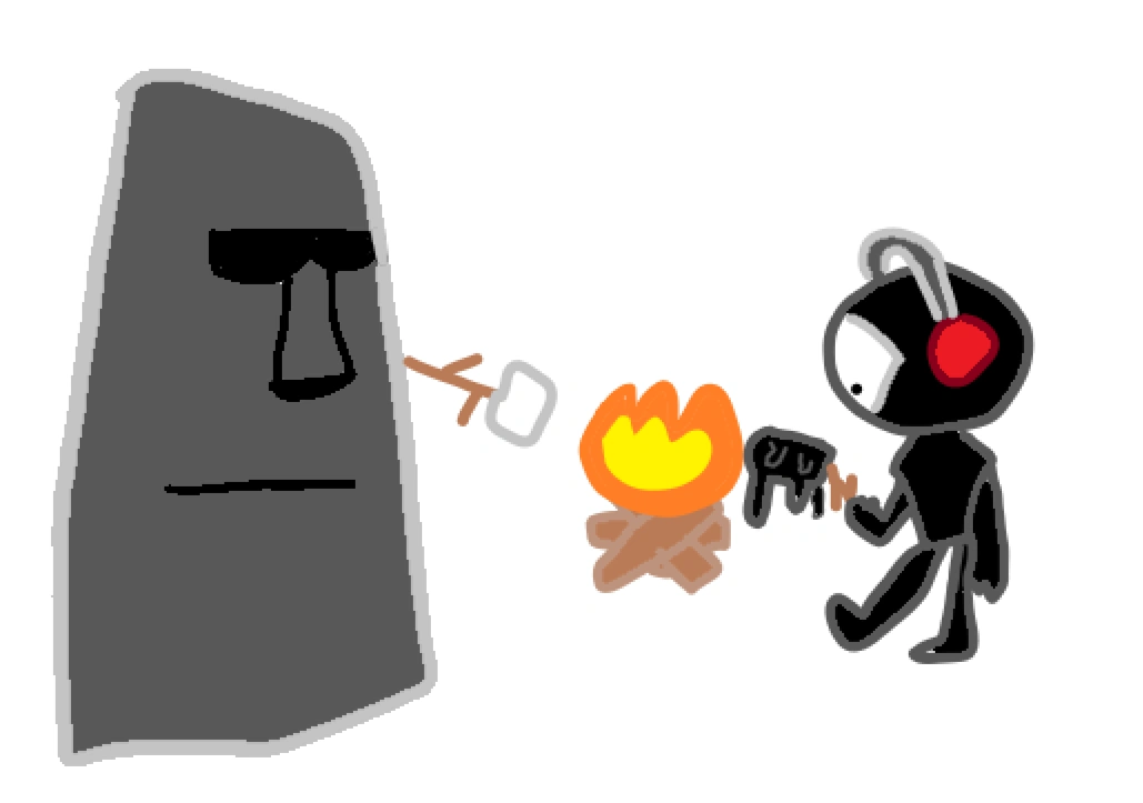 Me and Moai having mellows after we beat a goofy skeleton | Fandom