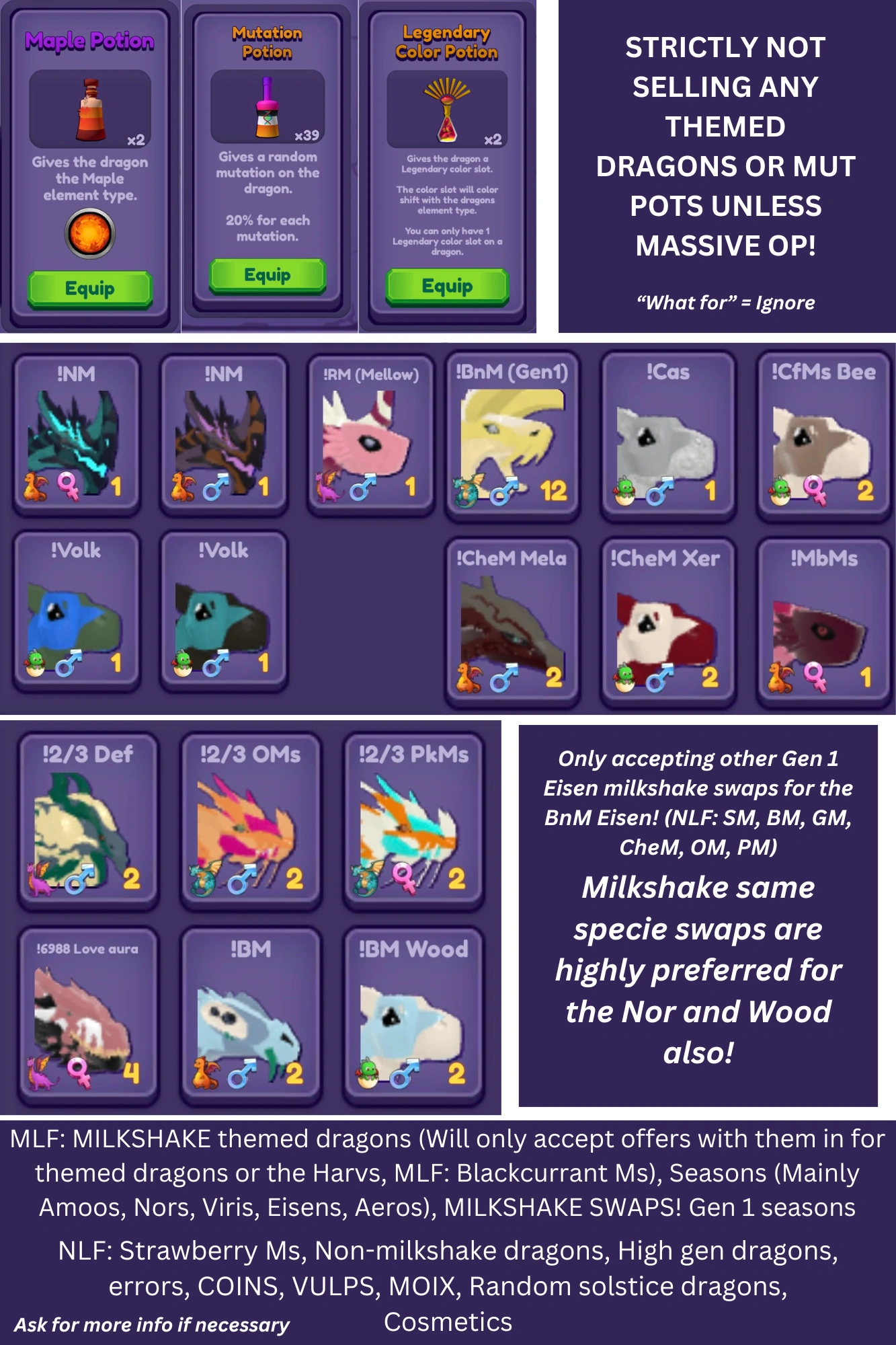 Trading/Selling multiple dragons! | Fandom