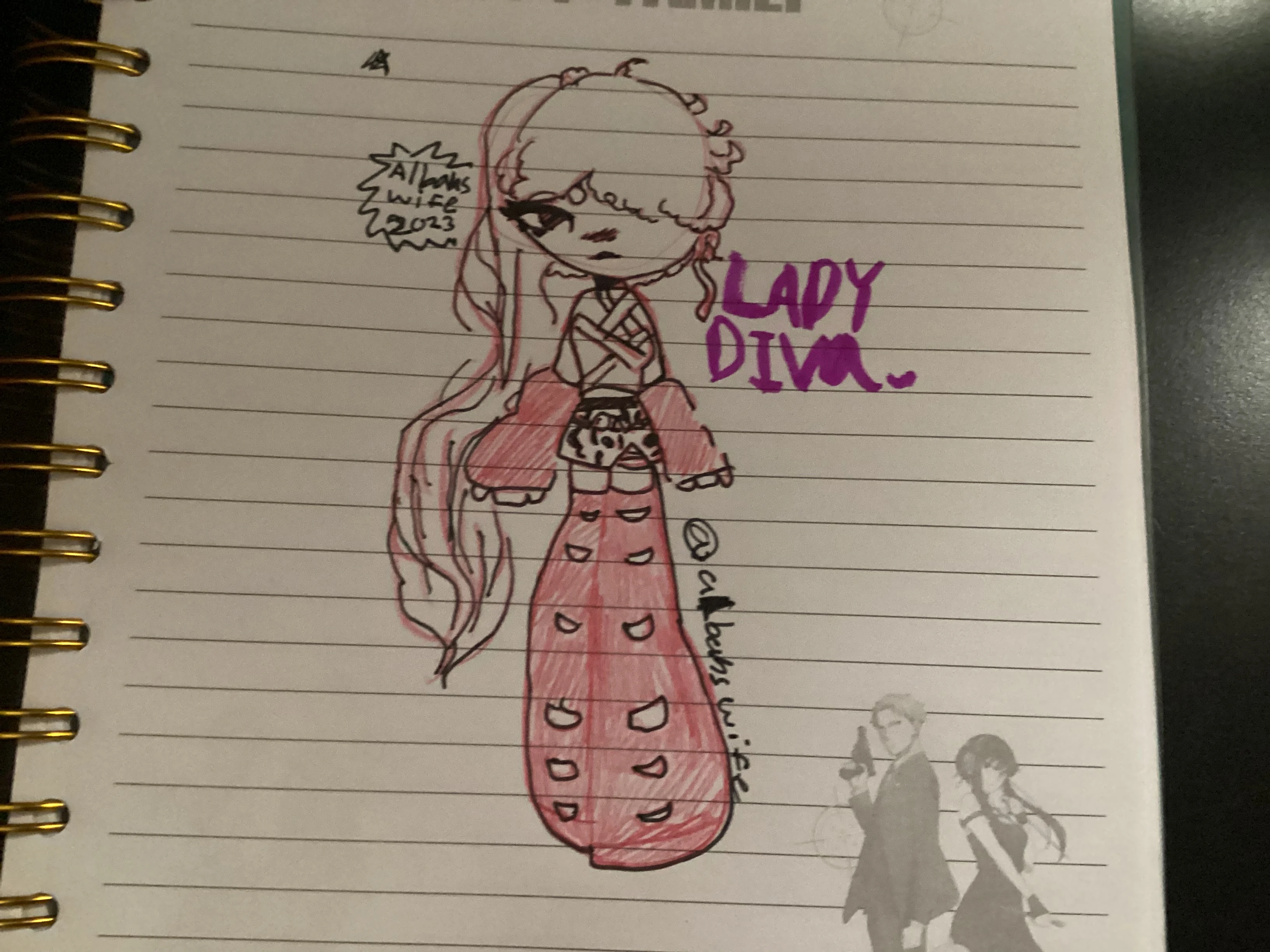 Lady diva drawing