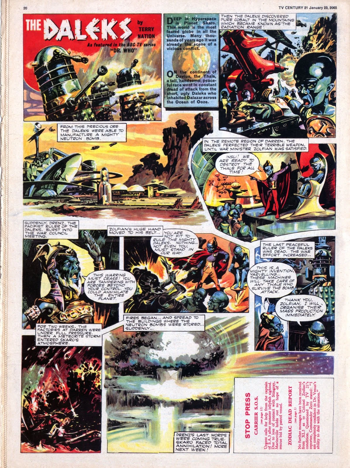 Doctor Who/TV21 Dalek comic strips | Clone gunner commander jedi Wiki ...