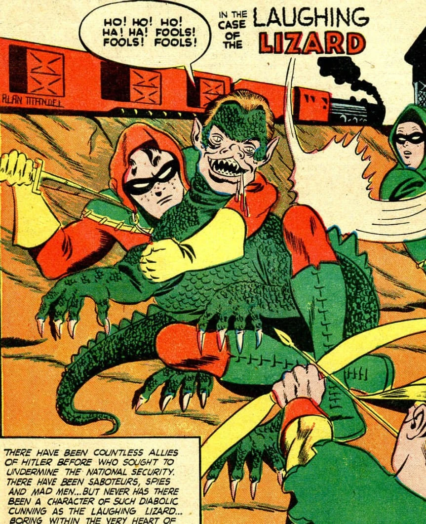 Laughing Lizard (Golden Age) | Comic House Database | Fandom