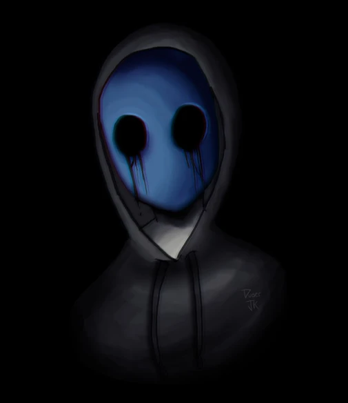 how to draw eyeless jack step by step