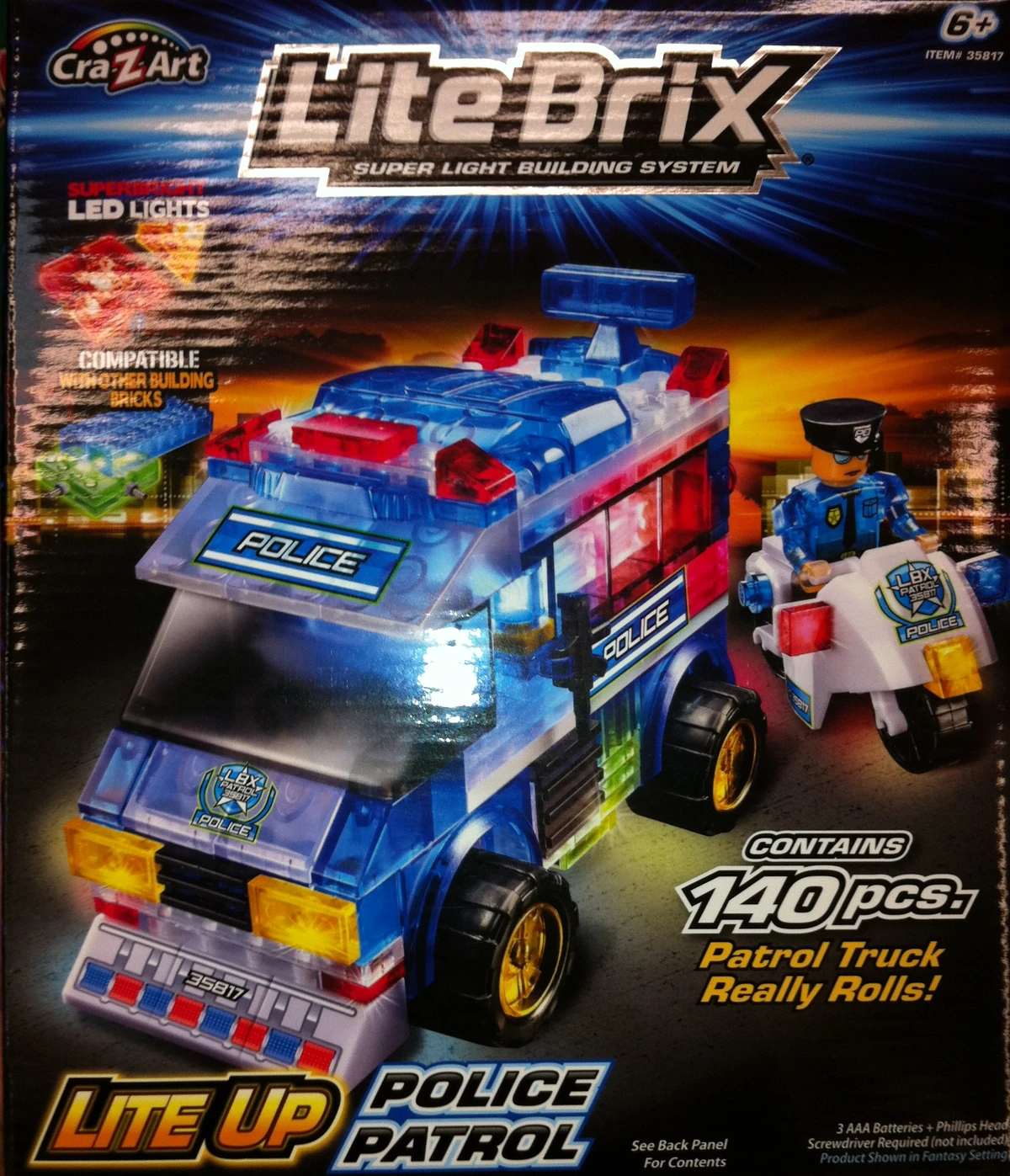 Lite Brix Lite Up Police Patrol | Character Building Wiki | Fandom