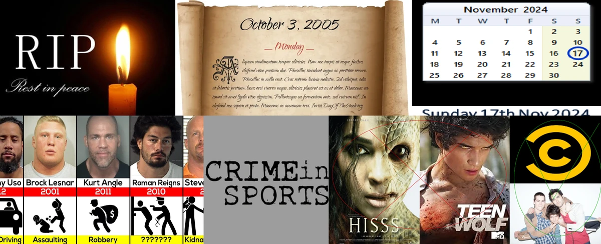Death Flashback 2005 to 2024 Hollywood Remain | Fictional Characters ...
