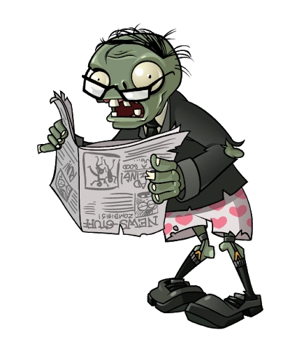 Newspaper zombie | Fictional Characters Wiki | Fandom