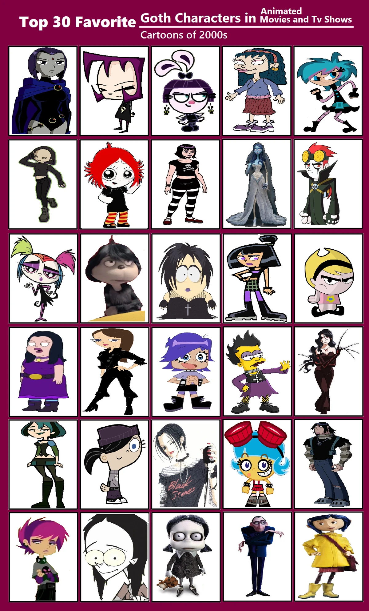 Top: 30 Animated Goth Characters in the 2000s | Fictional Characters ...