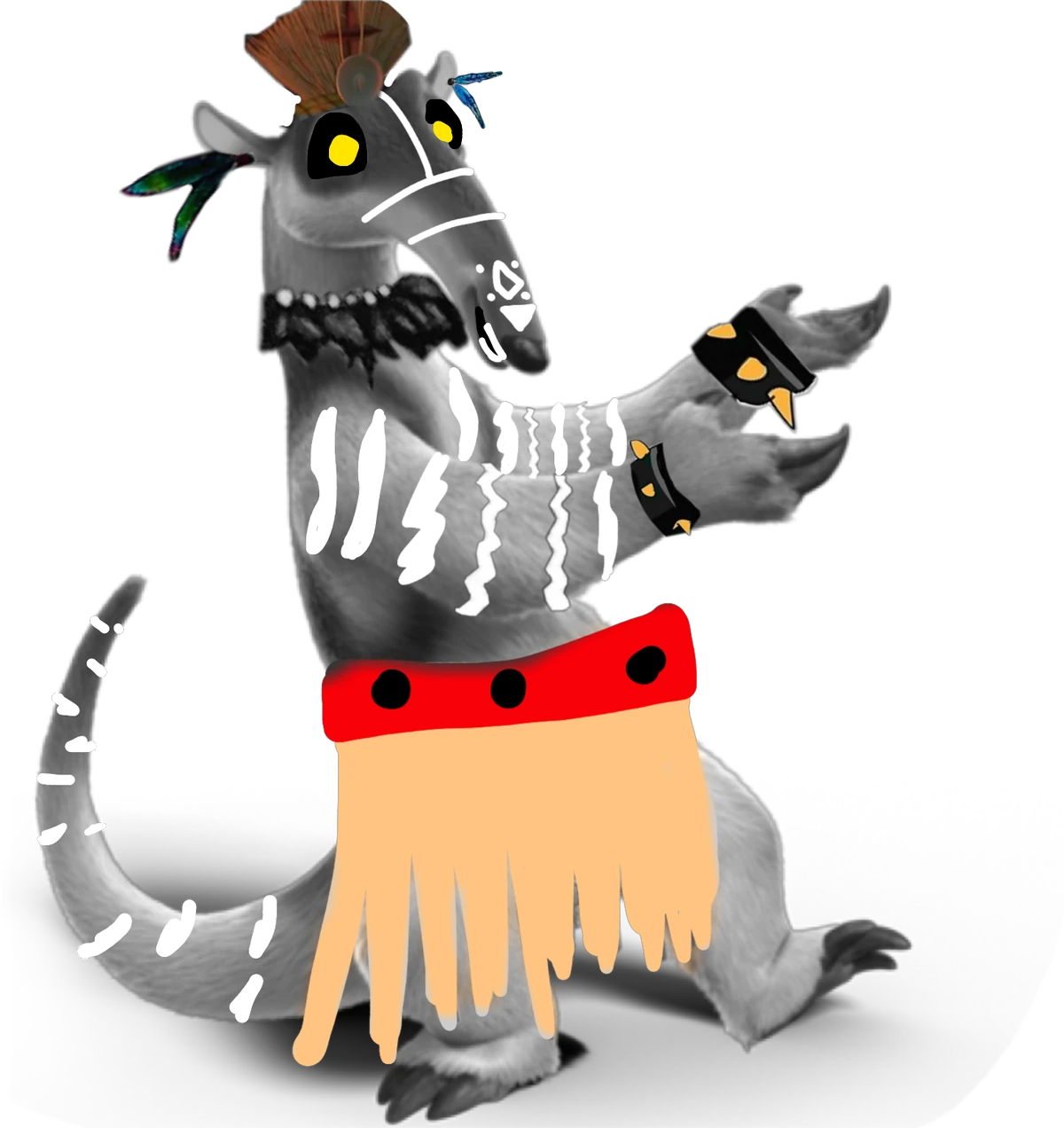 Dry Tribal Warrior Charlie the Anteater | Charlie The Anteater ...