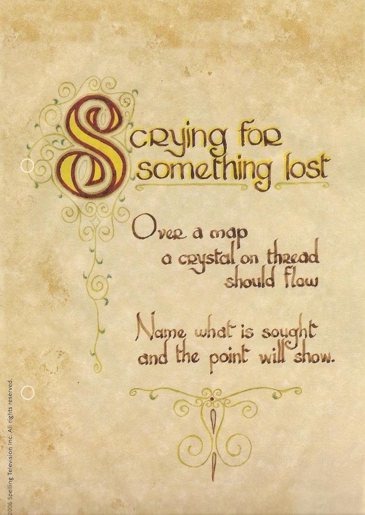 Scrying for something lost | Charmed Book of Shadows Wiki | Fandom