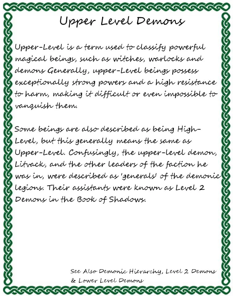 Upper Level Demon | CharmedEverAfter Wiki | Fandom