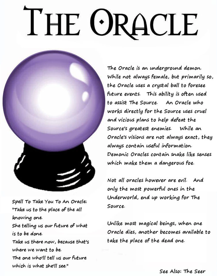 Oracles | CharmedWorldRPG Wiki | Fandom